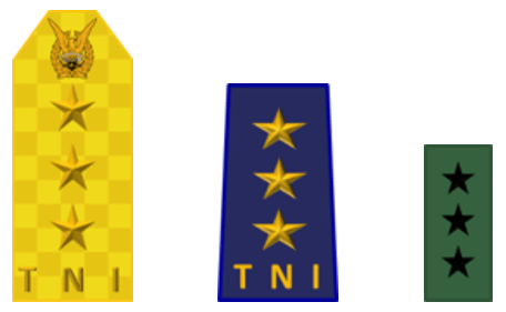 Rangen van het Indonesische leger en de politie | In de Archipel